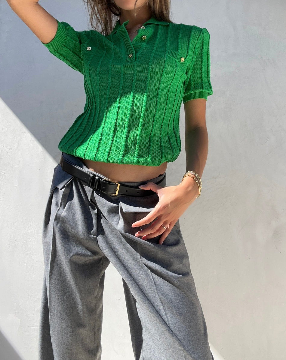 Vintage Celine Polo Knit Blouse – villa amour vintage